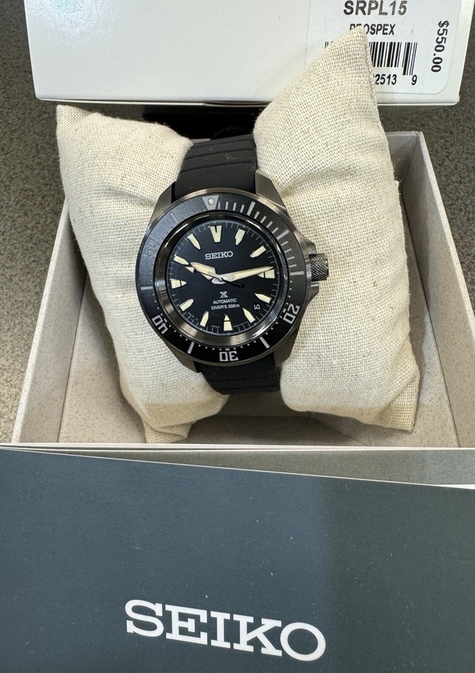 Seiko Prospex Sea Samurai Diver Black Dial Silicone Band Watch SRPL15 ...