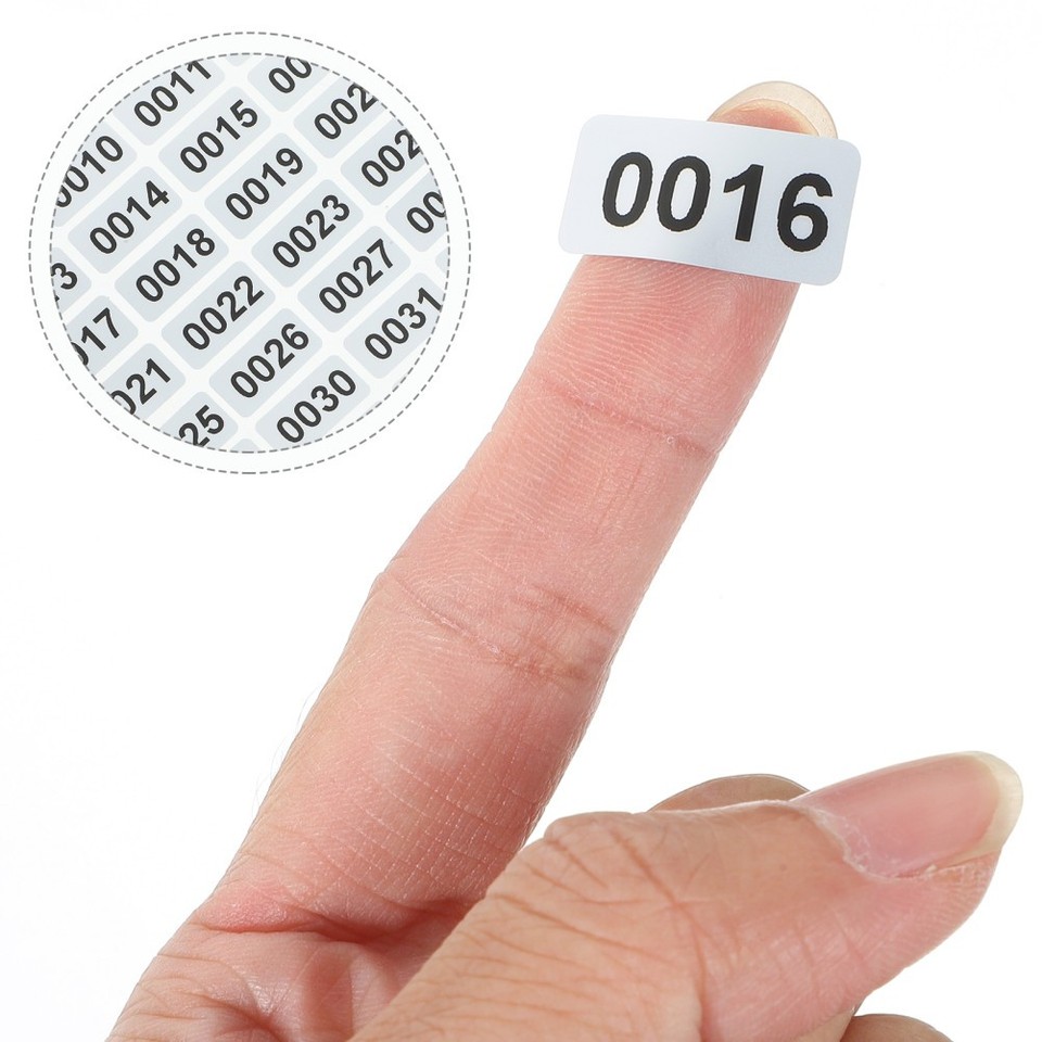 Number Sticker Sheet Consecutive Small Stickers Adhesive House Numbers ...