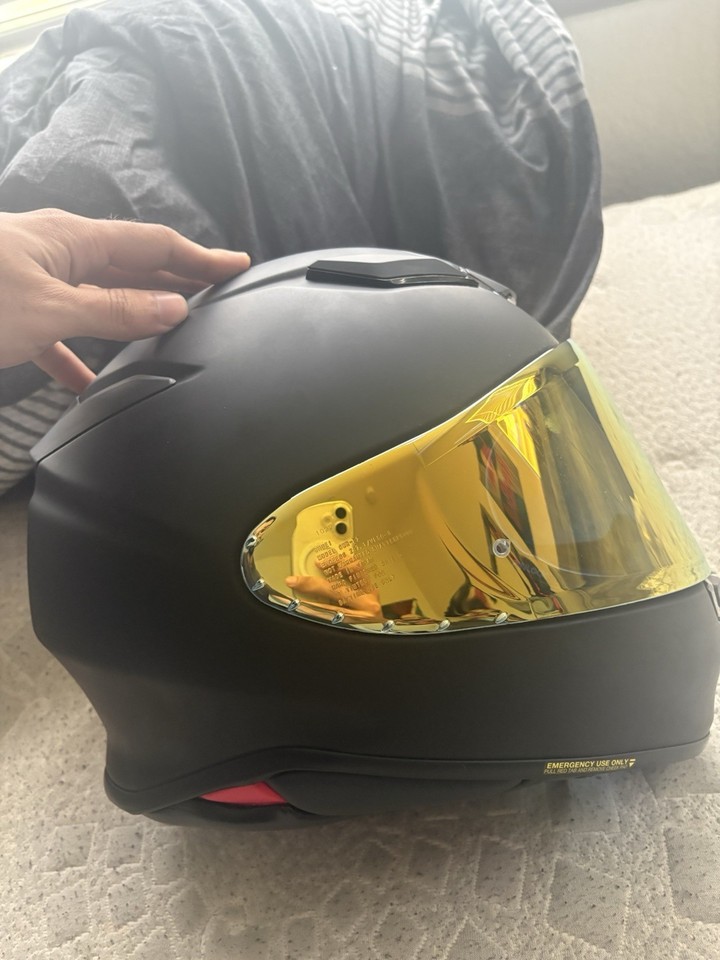 Shoei RF-1400 Motorcycle Helmet Size L. With Cardo Bluetooth And Two ...