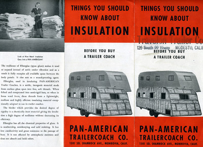 1940s Trailer Advertising Brochure Pan American Trailer Coach Co ...