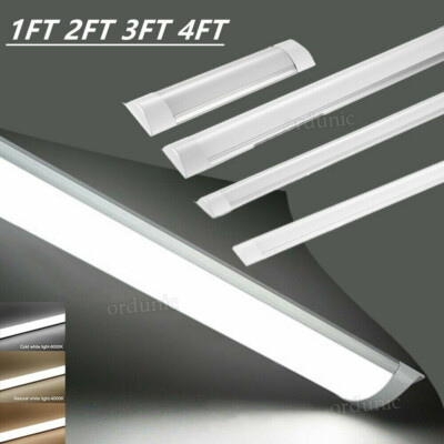 1FT 2FT 3FT 4FT LED Batten Tube Light Shop Workbench Garage Ceiling ...