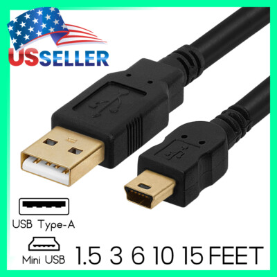 Mini USB Cable USB Charging Cord Arduino Data Transfer A USB to B USB ...
