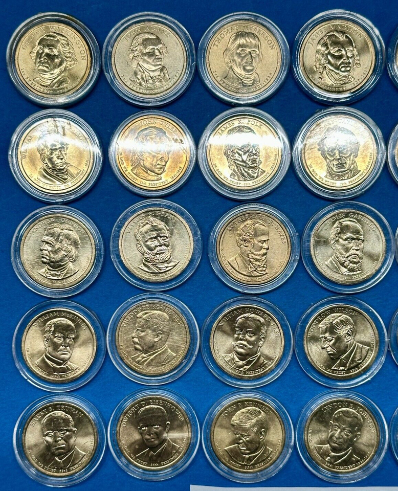 COMPLETE Presidential Dollar Set of 40 Brilliant Uncirculated Coins in ...