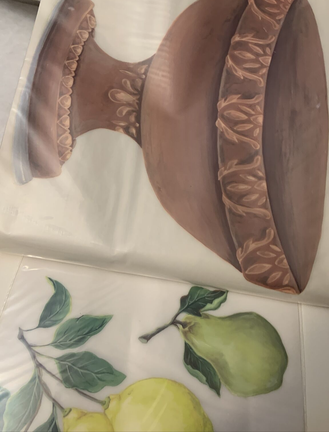 Decorative Tatouage Transfer Designs Wine Cheese Bread Fruits Bowl ...