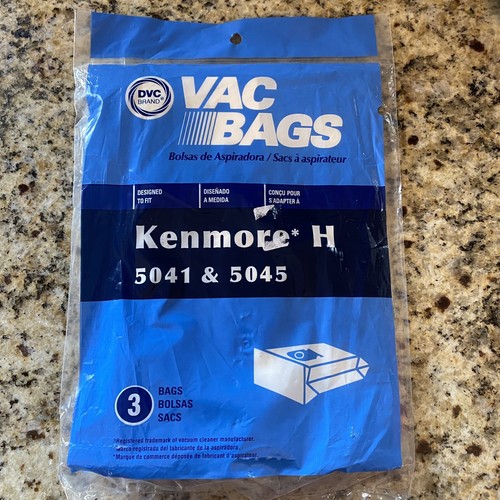 Kenmore H Vac Bags 5041 & 5045 3 Pack New Sealed Package DVC Brand 3 ...