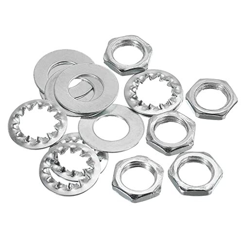 Lamp Tube Threaded Lock Nuts with Washers M10 Screw Thread Hex ...