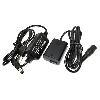 USB Adapter For Sony SLT-A33 SLT-A35 SLT-A37 SLT-A55 V w/ NP-FW50 Dummy ...