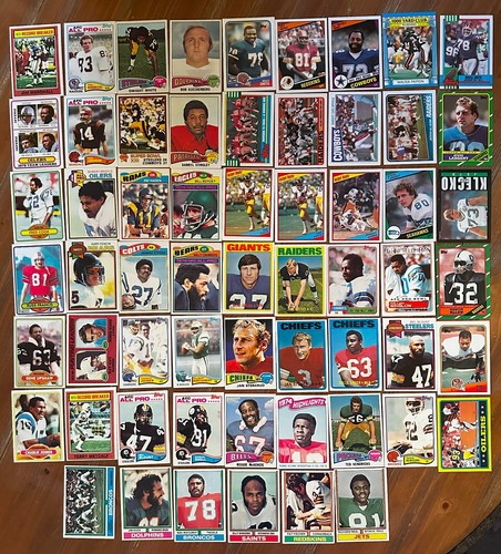 NFL Vintage Lot 60 Football Cards 1972-1988 Stars & Commons VG-EX | eBay