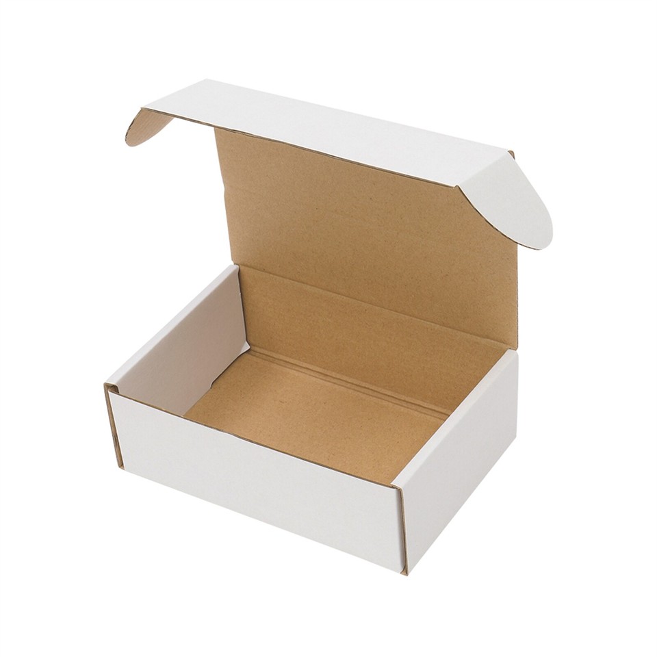 6x4x2'' Shipping Boxes 50 Pack White Corrugated Cardboard Box Mailer ...