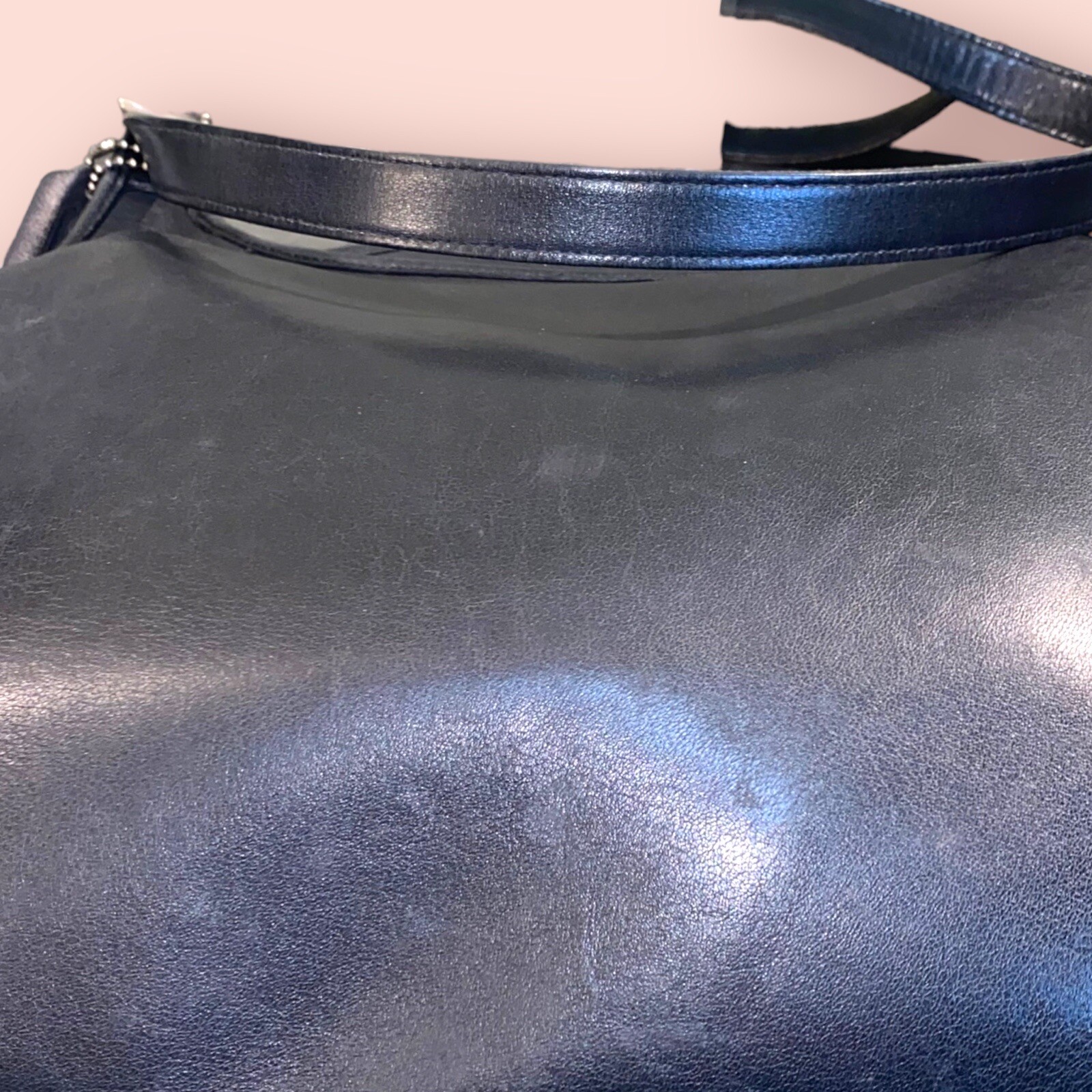 COACH Vintage 9134 Large Black Leather Hippie Flap Sa… - Gem