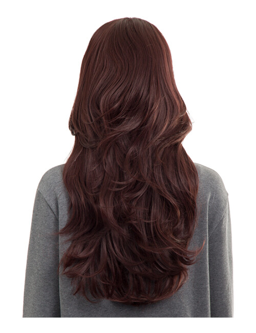 Koko Half Wig Wavy 28” Long Natural Look Thick 3/4 Half Head Wig Hair ...
