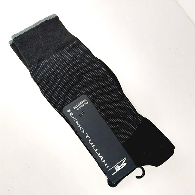 NEW Remo Tulliani Black Gray Dakota RTech Men's Dress Socks - Fits Size ...