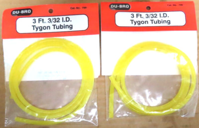 DU-BRO MEDIUM 3/32" ID TYGON TUBING (3 FEET )( CAT. # 799) 2 pack | eBay