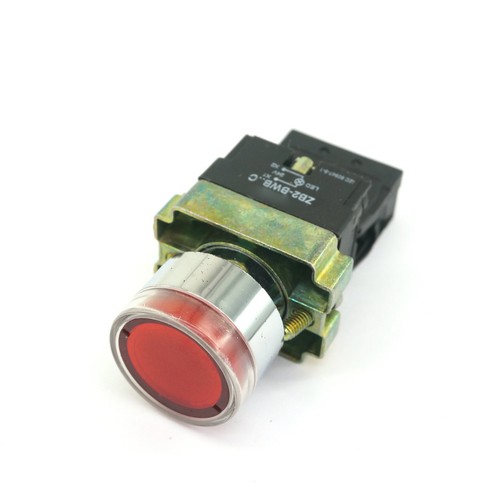 XB2BW34B1C N/O Momentary Red Flush Pushbutton With 24V AC/DC Pilot ...