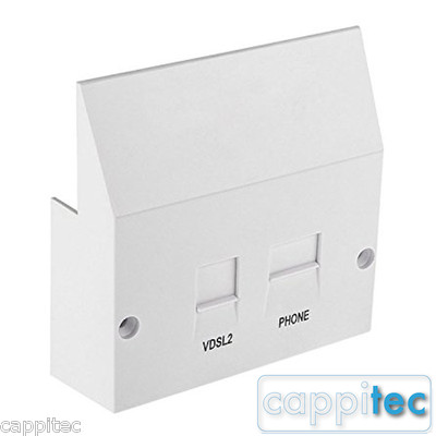 TELEPHONE VDSL2 ADSL BROADBAND FACEPLATE FILTER FOR BT TYPE MASTER ...