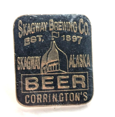 VTG Skagway Brewing Co Brewery Alaska Beer Corrington's Pin Advertise ...