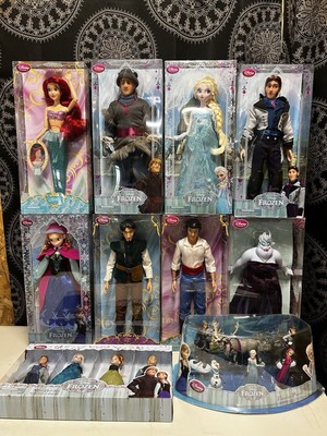 Disney Doll Frozen Little Mermaid Hans,Kristoff,Elsa,Anna,Ariel,Eric ...