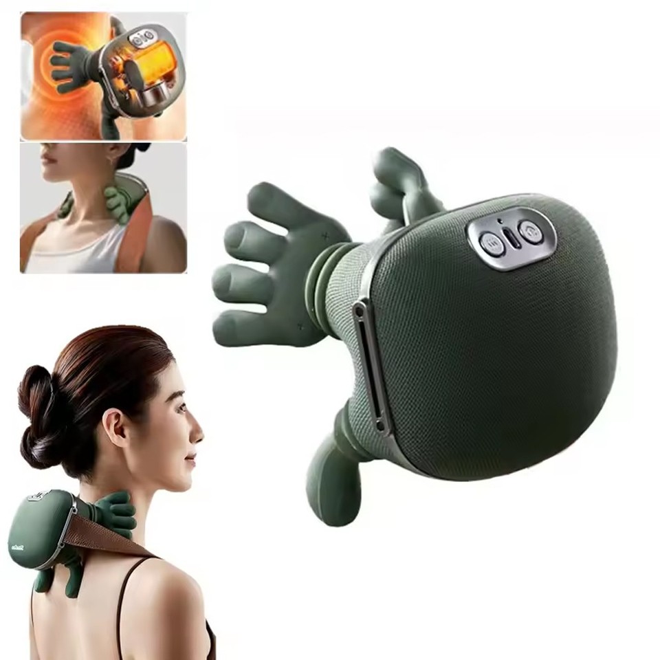 Neck Shoulder Massager,Simulated Human Hand Cervical Trapezius Massager ...