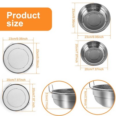2Pcs Oil Filter Tray Stainless Steel Oil Strainer Container Oil Filter ...