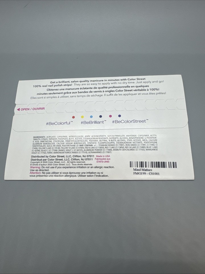 Color Street Nail Strips MIND MATTERS Slate Gray Glitter FREE SHIPPING ...