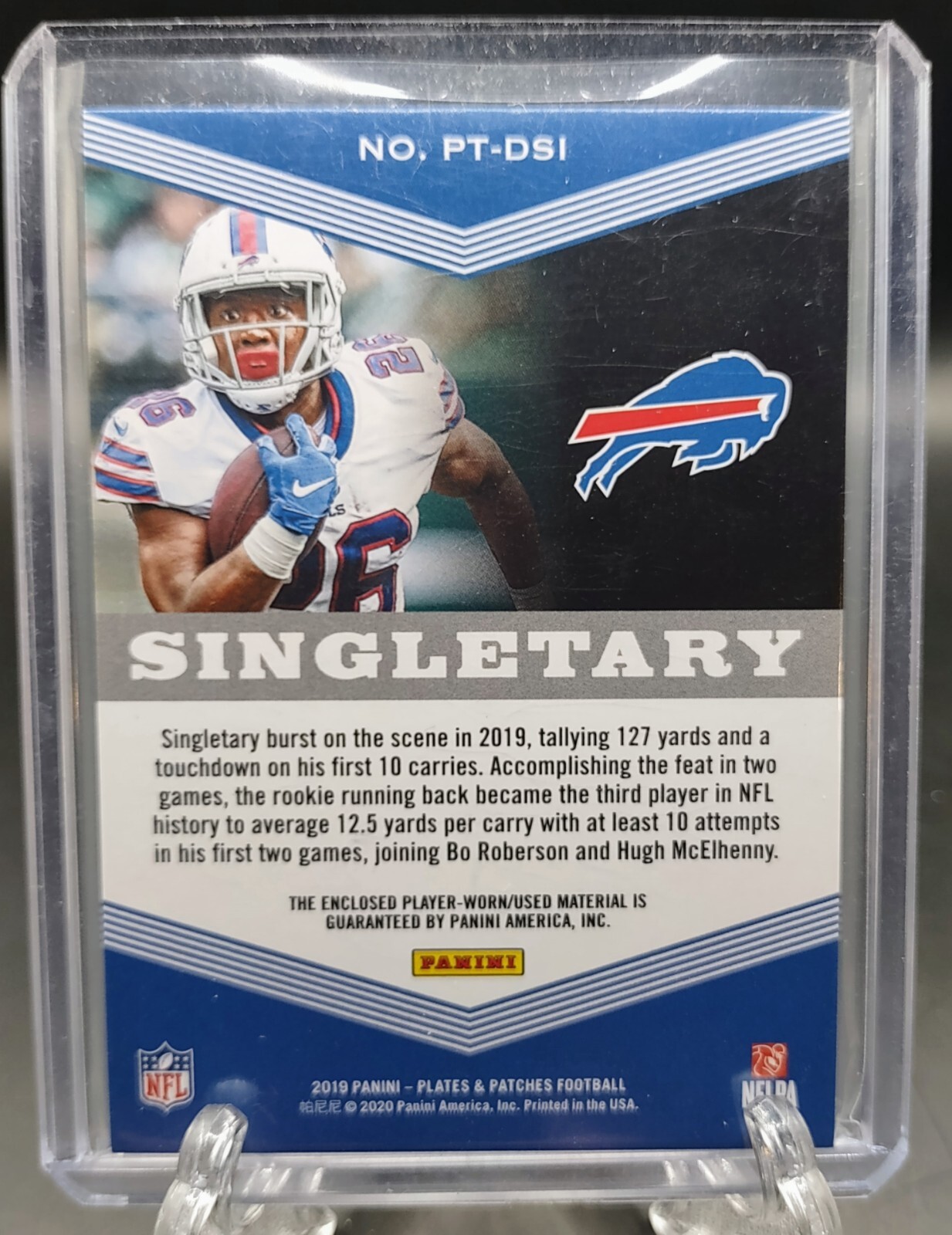 2019 Panini Plates & Patches Devin Singletary PT-DSI Patch Trio /50 ...