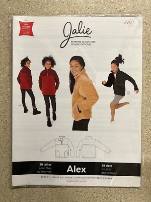 Jalie Alex Half-Zip Pullover Sewing Pattern 3907 Women's XS-2XL Girls 2 ...