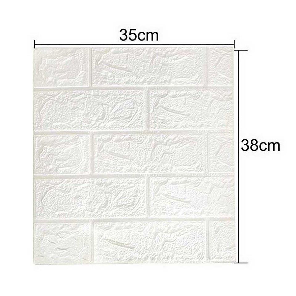 10/40pcs Self Adhesive 3D Tile Foam Stick Wall Paper Brick Wall Sticky ...