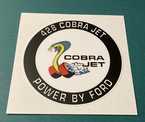 428 CJ POWER BY FORD VINYL STICKER- DECAL 4 INCH DRAG RACING - MUSTANG ...
