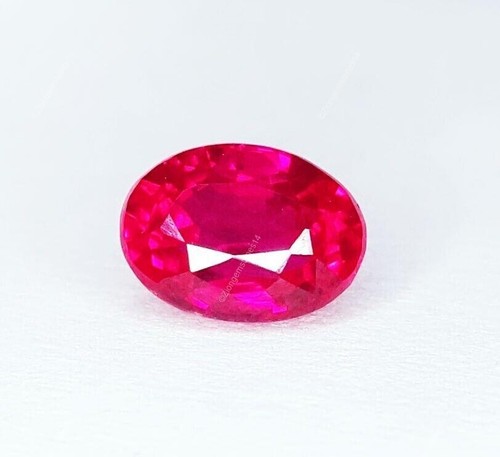 Natural Red Ruby 1.52 Ct Loose Gemstone Certified Unheated Oval Shape ...