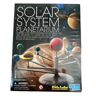 Solar System Planetarium Model Kit Kidz Labs 4M Glow in the Dark Planet ...