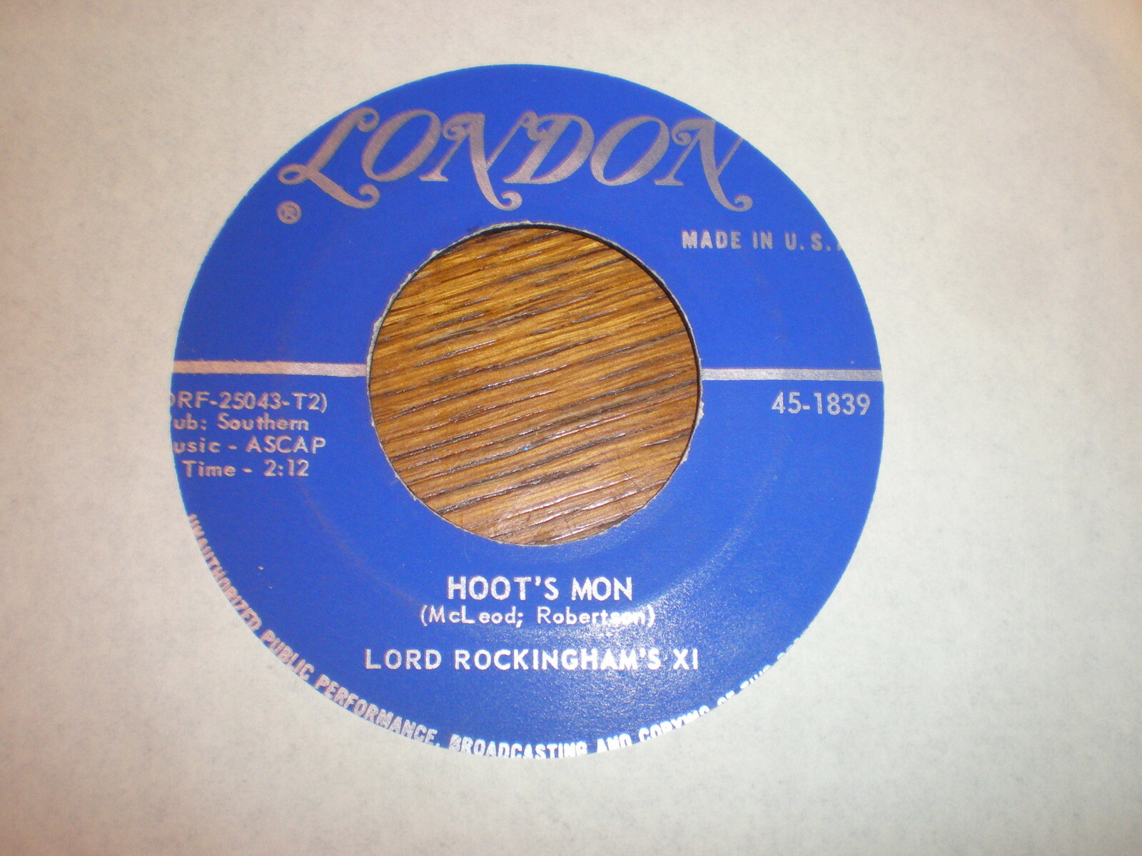 Lord Rockingham's XL 45 Hoot's Mon LONDON | eBay