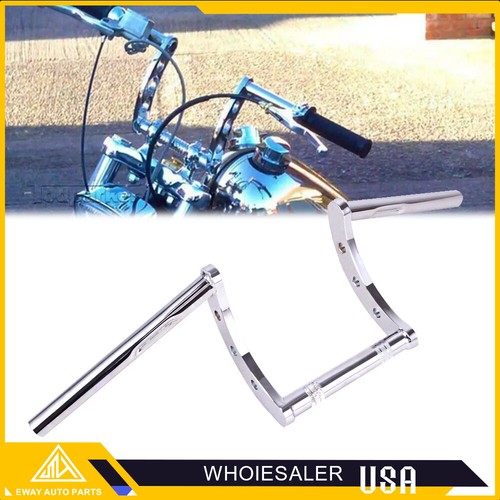 Universal 1" Chrome Motorcycle Drag Bars Handlebar Z Drag Bar For ...