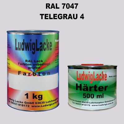 Set En Teinte RAL 7047 Satiné 1Kg De Peinture Acrylique +500Ml ...