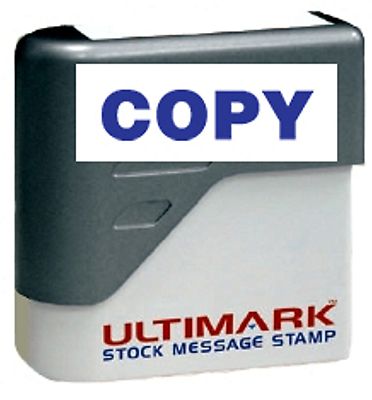 COPY stamp text on Ultimark Pre-inked Message Stamp with Blue Ink | eBay