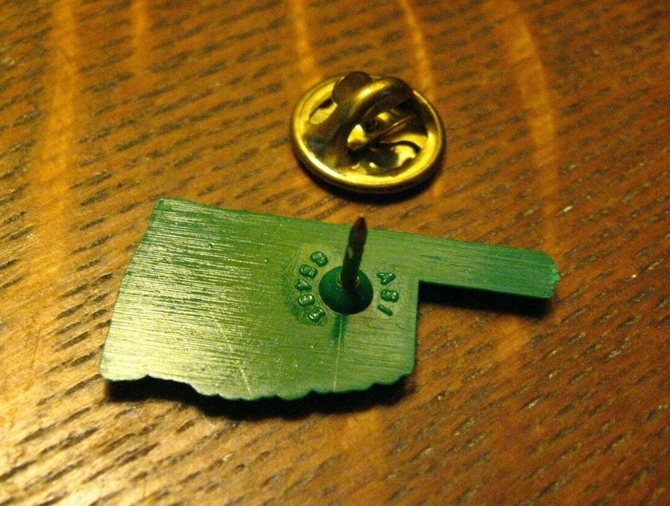 Oklahoma Parks & Resorts Vintage Lapel Pin - Sooner State Map Souvenir ...