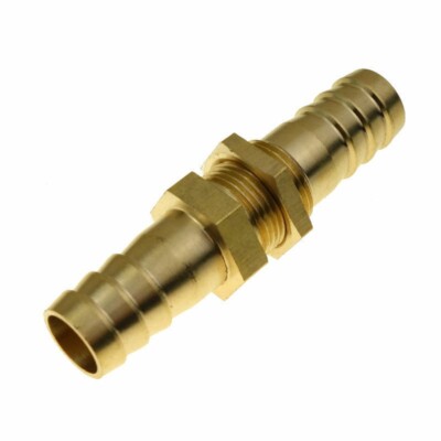 Brass Bulkhead Barb Bulkhead Fitting for Hose ID 10mm(3/8") | eBay