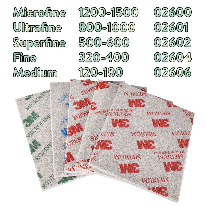 3M Genuine Sanding Sponges Sandpaper Pad Wet Dry Micro Super Ultra Fine ...