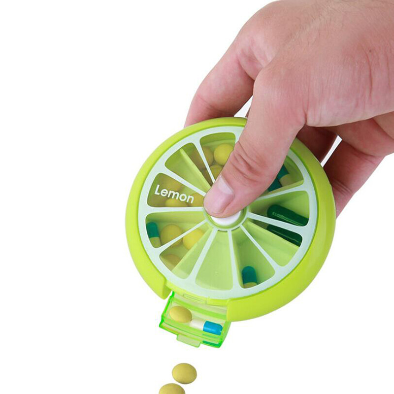 Weekly Rotating Pill Box Tablet Organizer Holder Storage Travel ...