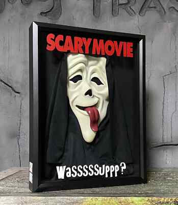 Scary Movie Scream Ghostface Vintage Spoof Mask Display Horror Movie ...