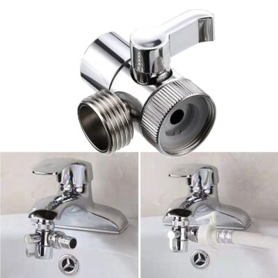 2 Way Faucet Adapter Diverter Valve Water Tap Connector Kitchen | eBay UK