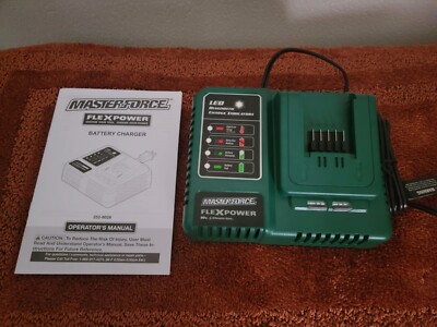 MasterForce 20V Charger FlexPower 252-8026 NEW 20V LED Diagnostic Fast ...