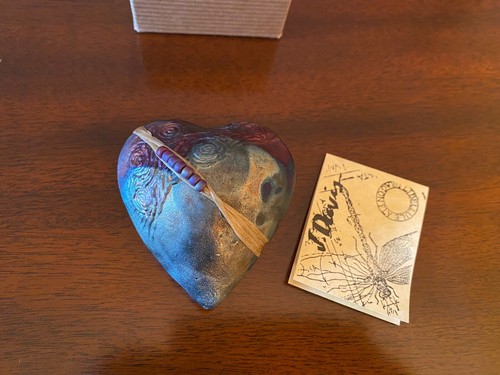 J Davis Studio Raku Inner Spirit Rattle Starry Night Heart Inspires ...
