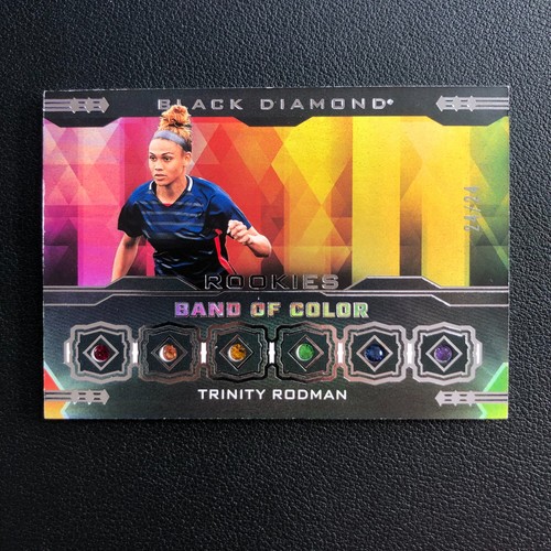 2024 UD Goodwin Champions Black Diamond Band of Color Trinity Rodman RC ...