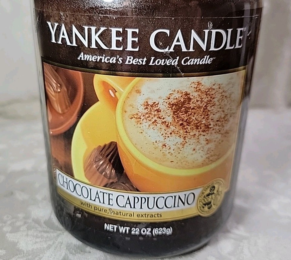 YANKEE CANDLE CHOCOLATE CAPPUCCINO Large Jar - Classic Label - NEW HTF ...