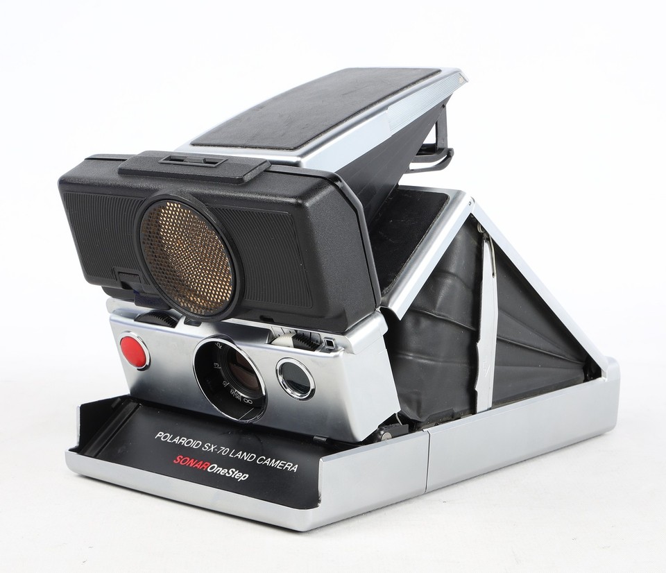 Polaroid SX-70 Land Camera SONAR OneStep, Chrome/Black (For Parts and ...