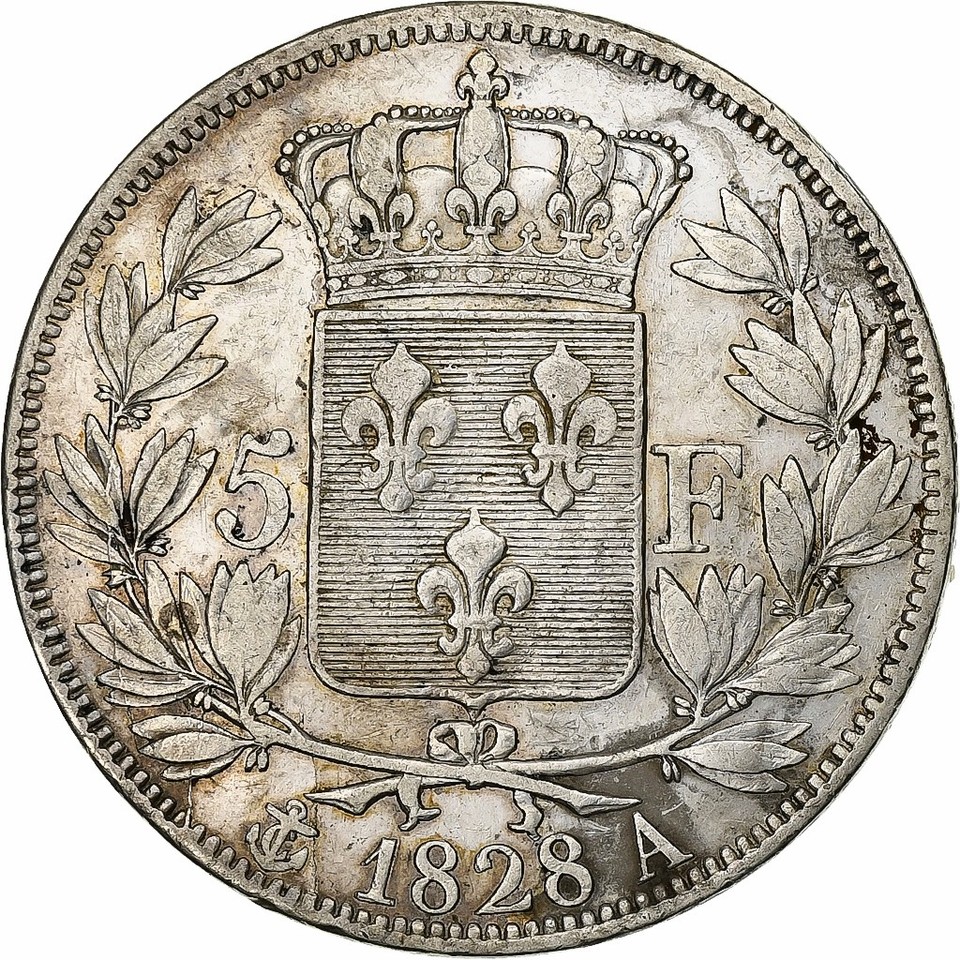 [#1502404] France, 5 Francs, Charles X, 1828, Paris, Silver, EF ...