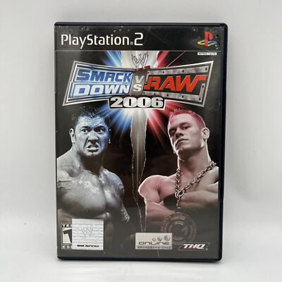 WWE SmackDown vs Raw 2006 PS2 PlayStation 2 2005 in Original Case with ...
