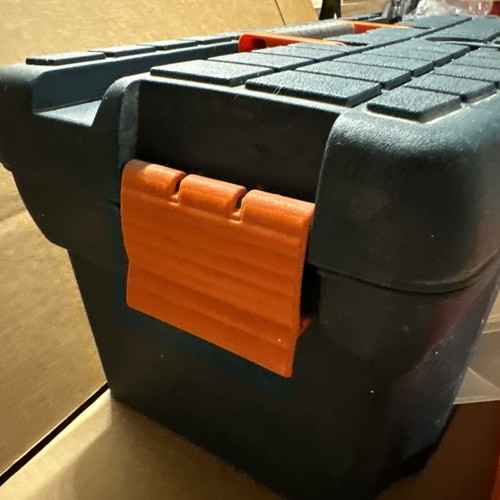 Large Heavy Duty Zap Locking Tool Box Orange/Blue | eBay