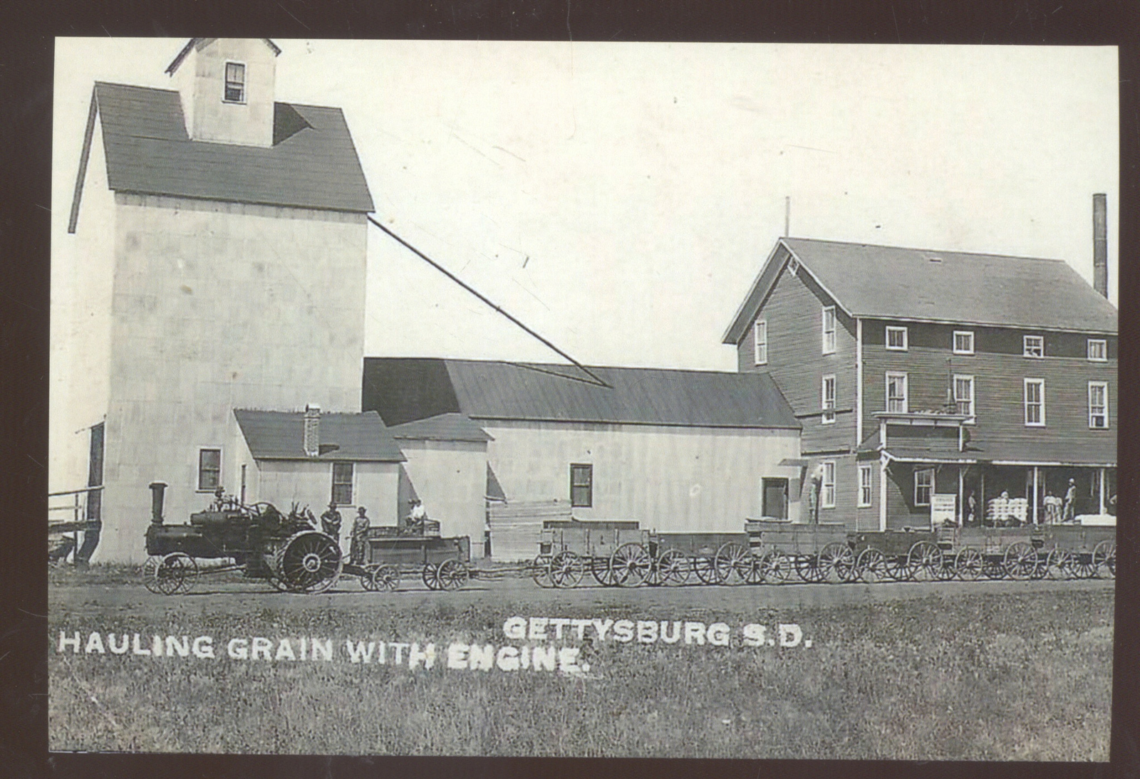 REAL PHOTO GETTYSBURG SOUTH DAKOTA HIT AND MISS ENGINE FARMING POSTCARD ...
