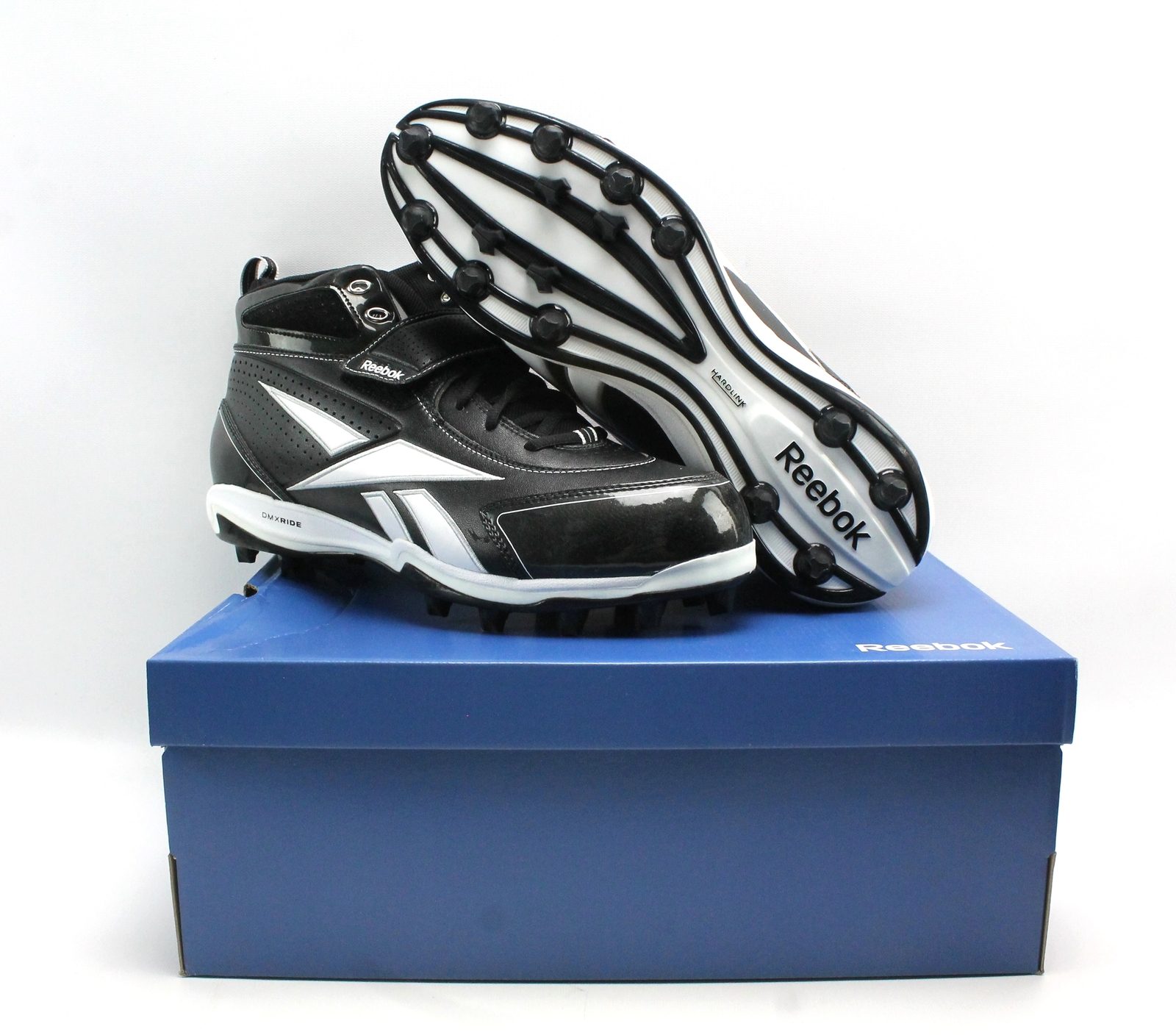Reebok Mens Football Cleats Pro Thorpe III MP2 Black White 20-J21700 ...
